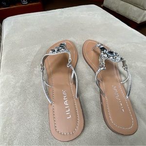Liliana | Shoes | Rhinestone Thong Sandal | Poshmark